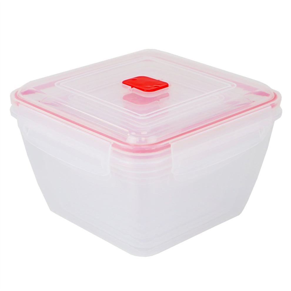 10 Piece Locking Square Plastic Food Storage Containers with Ventilated ...